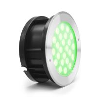 China 18W RGB DMX512 LED Ground Lights Waterproof IP68 900LM Inground Pool Lights for sale