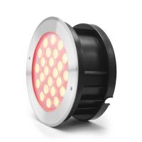 China 18W Ourdoor RGB External Control Led Ground Lights , Waterproof IP68 Low Voltage DC 24V Ground Light for sale