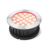 China Waterproof IP68 LED Inground Lights 18W Ourdoor RGB External Control LED Ground Lights for sale