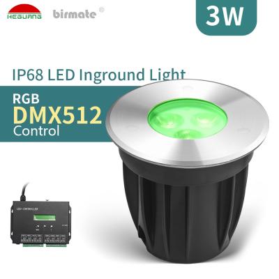 China IP68 90LM Outdoor Ground LED Light IK10 3W DC24V for sale