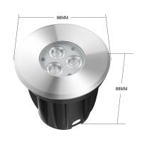 China IP68 3W DC24V RGB Ground LED Light Color Changing Pool Light for sale
