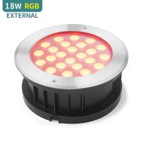 China 18W RGB External Control LED Ground Lights Waterproof IP68 LED Inground Lights for sale