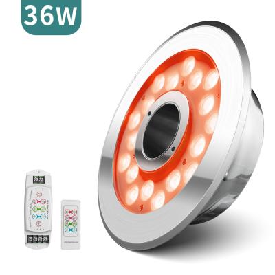 China 24volt White Purple Amber LED Fountain Lamp IP68 Submersible LED Ring Lights for sale