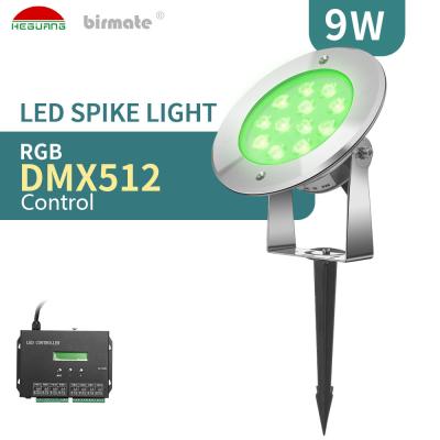China SS316L  380LM Waterproof LED Lawn Light 9W SMD3535 RGB Led Spike Light for sale