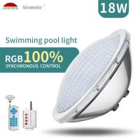 China VDE 520lm Stainless Steel Pool Lights AC12V PAR56 18W Synchronous Control for sale