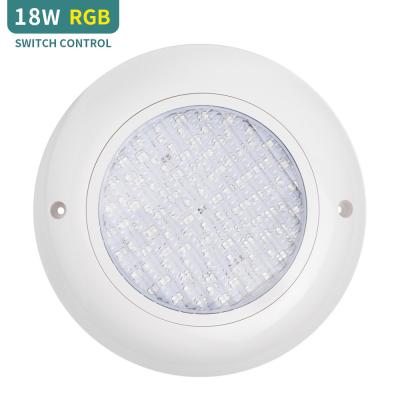 China ABS RGB Surface Mount LED Pool Light Switch Control 520LM RGB LED underwater light for gunite for sale