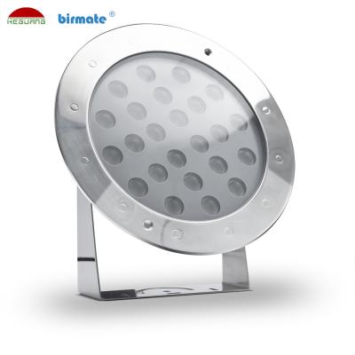 China DMX512 Control Underwater LED Spotlights 24W Color Changing SS316L IP68 DC 12V for sale