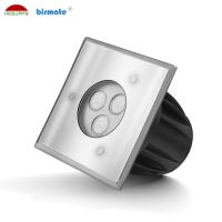 China Outdoor IP68 waterproof Square Garden Adjustable Angle 3 Watt LED Ground Lights for sale