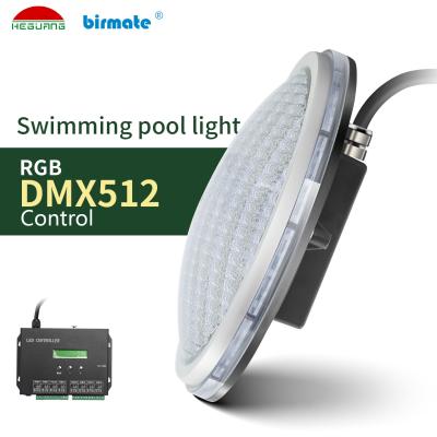 China Par56 ABS RGB DMX Control 18W 520LM LED Swimming Pool Bulb for sale