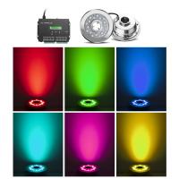 China RGB DMX Control SS316L 24W LED Underwater Fountain Lights for sale