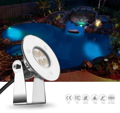 China Circular IK10 5W 450LM Underwater LED Spotlights SMD3030 for sale