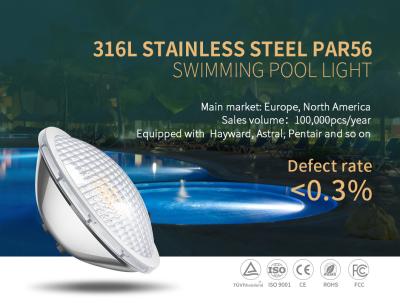 China Highlight 18W PAR56 1700LM Led Swimming Pool Light FCC for sale