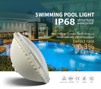 China FCC White 3000K Par56 Pool Light ABS 1800LM 18W 12 Volt for sale