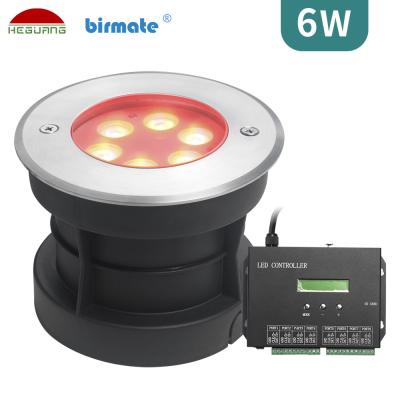 China 200lm 6W RGB Inground Pool Led Lights Stainless Steel 304 for sale