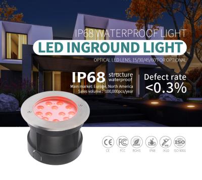 China VDE Wire 480LM Inground Pool Lights 12W SMD3535 RGB for sale