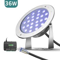China FCC DMX512 Control Underwater LED Spotlights IP68 36W 1200LM for sale