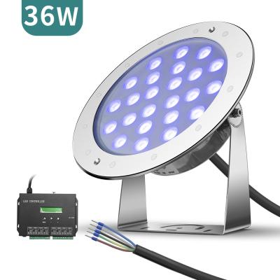 China FCC DMX512 Control Underwater LED Spotlights IP68 36W 1200LM for sale