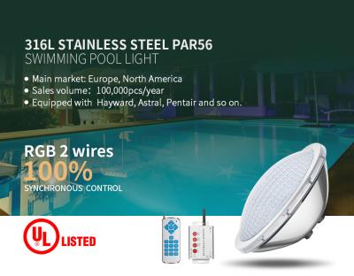 China Synchronous Control UL Certificated Pool Light 1.5W IP68 UL PAR56 Pool Light for sale