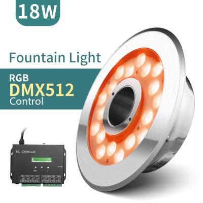 China EMC Led Pool Fountain Lights SMD3535 600LM 18W Submersible Led Lights for sale