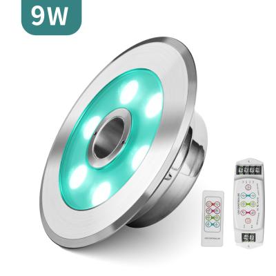 China RGB 300LM DC24V VDE LED Fountain Lights 9W SS316L Underwater Fountain Light for sale