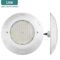 China ABS PC Cover 18W Wall Mounted Fiberglass Pool Lights 6500K Waterproof for sale