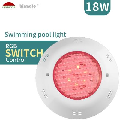 China EMC ABS RGB Swimming Pool Light 18X1W Surface Mounted 12V for sale