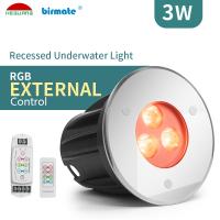 China 90LM 3W SS316L RGB LED Underwater Light For Swimming Pool for sale