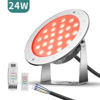 China 525nm Underwater Swimming Pool Lights 24W Color Changing VDE Rubber for sale