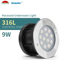 China DMX512 Control Underwater Led Lights Recessed 9 Watt VDE Cable SS316L for sale