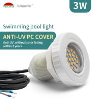 China 3W ABS VDE 12v Swimming Pool Lights Surface Mounted IP68 180LM DC12V for sale