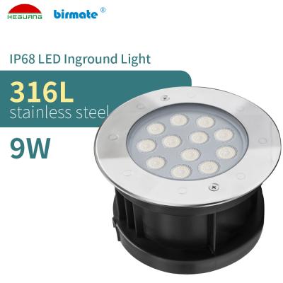 China SMD3030 SS316L Waterproof LED Ground Light 9W IK10 FCC for sale