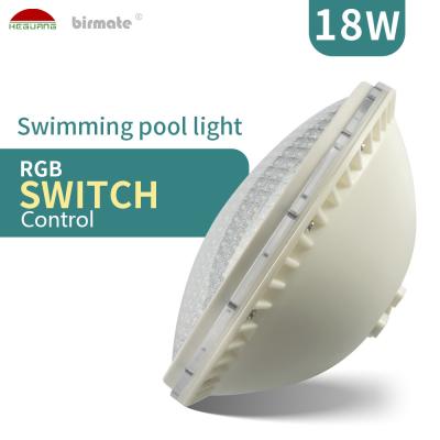 China EMC ABS 520LM Portable Underwater Pool Lights 18W Par56 PC Cover for sale