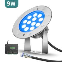 China DC24V 380LM Underwater Swimming Pool Lights 9W 24V SS316L RGB for sale