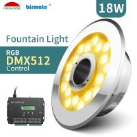 China 600LM 316L Steel RGB LED Fountain Lights 18W DMX512 Control IK10 FCC for sale