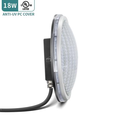 China IP68 Waterproof UL Led Swimming Pool Light 18W SMD PAR56 Anti UV PC for sale