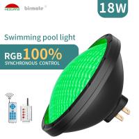 China PC Cover Synchronous Par56 Pool Light Aluminum 18W GX16D Base 520LM for sale