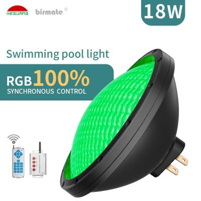 China PC Cover Synchronous Par56 Pool Light Aluminum 18W GX16D Base 520LM for sale