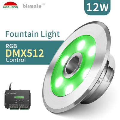 China 12W SMD3535 SS316L Rgb Led Fountain Light 350lm DMX Control for sale