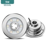 China 9W 24V IP68 Led Underwater Fountain Lights Monochromatic 750LM for sale