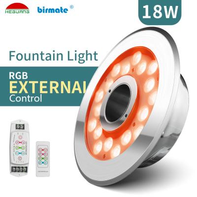 China RGB IP68 18W 600LM Remote Control Fountain Lights For Plaza for sale