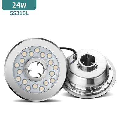 China 316L Stainless steelIP68 Structure waterproof DC24V 2000LM Led Fountain Lights for sale