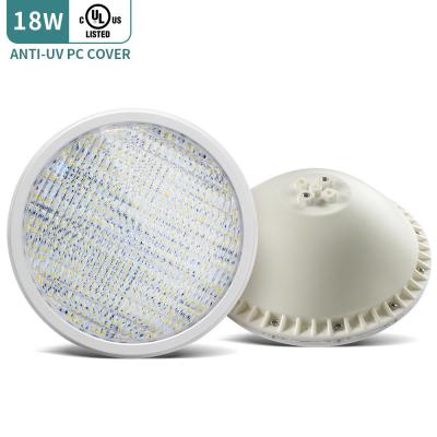 China SMD2835 18W Plastic PAR56 UL Led Pool Lights AC DC for sale