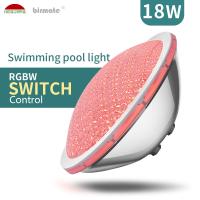 China SS316L 18W Waterproof LED Pool Lights RGBW Switch Anti Uv 1560ma for sale