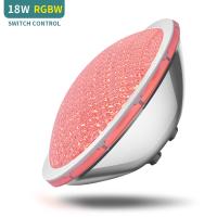 China SS316L 18W Waterproof LED Pool Lights RGBW Switch Anti Uv 1560ma for sale