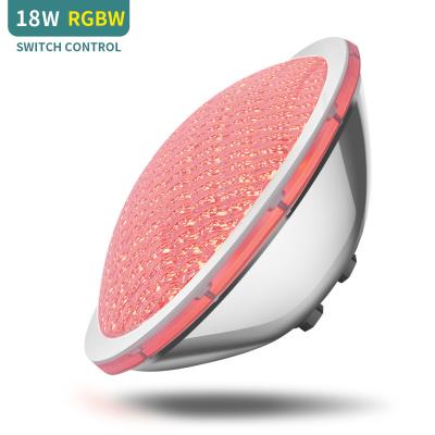 China SS316L 18W Waterproof LED Pool Lights RGBW Switch Anti Uv 1560ma for sale