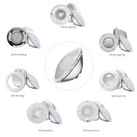 China Anti Uv Stainless Steel Pool Lights 130LM 18W 1560ma Synchronous Control for sale