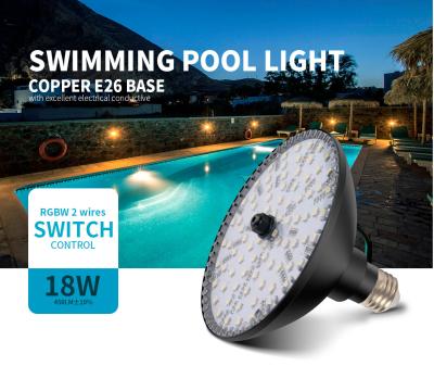 China 240V Aluminum Par56 Underwater Led Lights 18W Anti Uv Switch Control for sale
