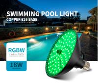 China SMD5050 RGBW Underwater Led Pool Lights Aluminum AC12V E26 Joint for sale