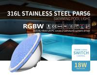 China SMD5050 LED Underwater Swimming Pool Lights 18W Anti UV SS316L for sale