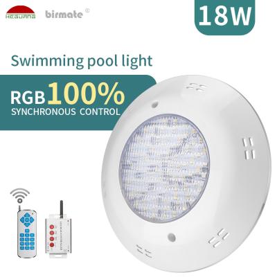 China 18W 525nm LED Underwater Pool Lights AC12V Surface Mount Synchronous Control for sale